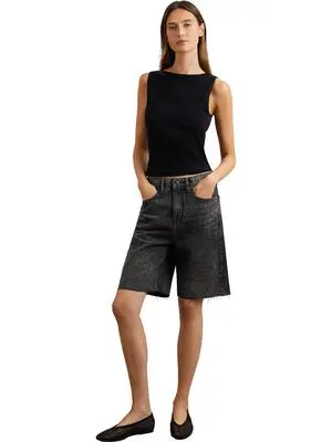 Good American Denim Bermuda Shorts - Black