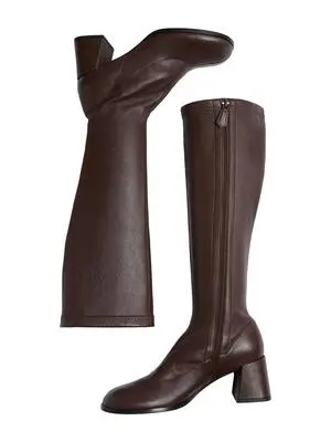 ME+EM Knee-high Stretch Boots - Chestnut