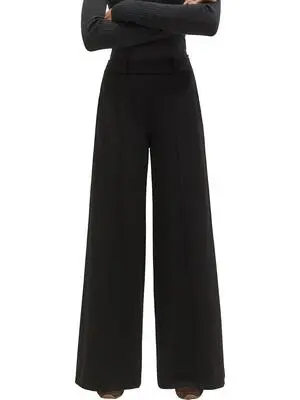 ME+EM Tailored Wide-leg Trousers - Black