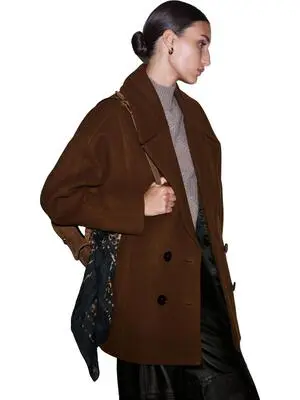 ME+EM Soft Shoulder Military Coat - Chestnut