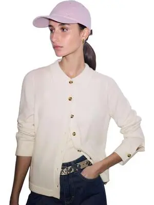 ME+EM Cashmere Relaxed Knit Shirt - Cream