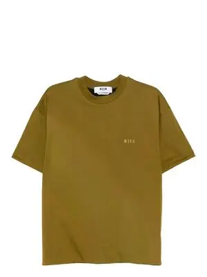 MSGM Logo-detail T-shirt - Green