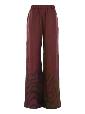Raquel Diniz Zebra-print Wide-leg Trousers - Red
