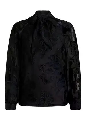 Etro Paisley-pattern Chiffon Blouse - Black