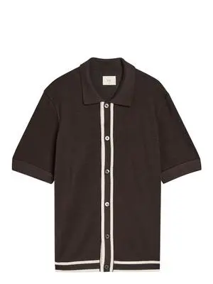 CHE George Open-knit Shirt - Dark Brown