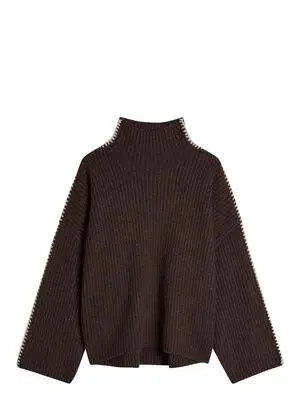 Rag & Bone Ingrid Ribbed Wool Jumper - Brown