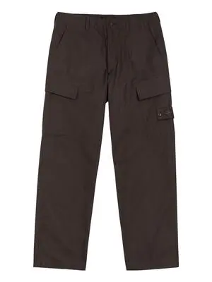 Stone Island Cotton-Poplin Cargo Trousers Dark Brown