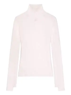 COURREGES Mock-neck Interlock Sweater - Pink