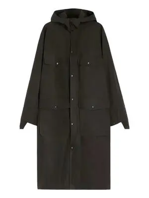 LEMAIRE Snap-fastening Raincoat - Brown