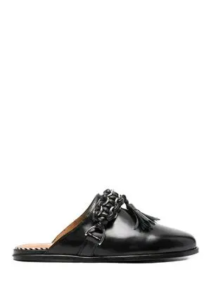 Toga Chain-tassel Mules - Black