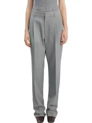 Victoria Beckham Drop-waist Straight-leg Trousers - Grey