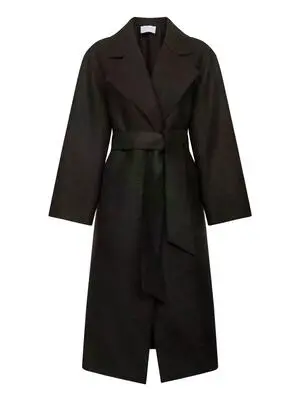 Harris Wharf London Belted Wrap Coat - Brown