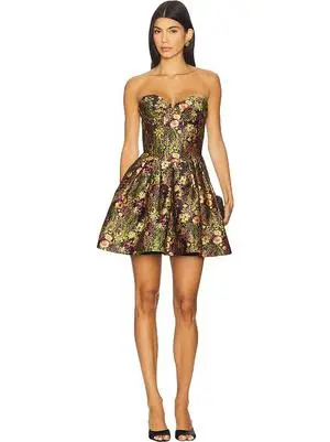 ELLIATT Cindy Strapless Mini Dress - Black Floral Multi
