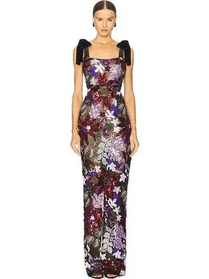 Bronx And Banco Dahlia Maxi Dress - Purple Multi