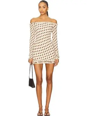 AFRM Peck Mini Dress - Gold Halo Dot