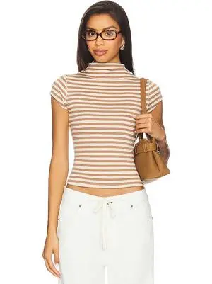 Free People We The Free Lola Tee Stripe - Otter Combo