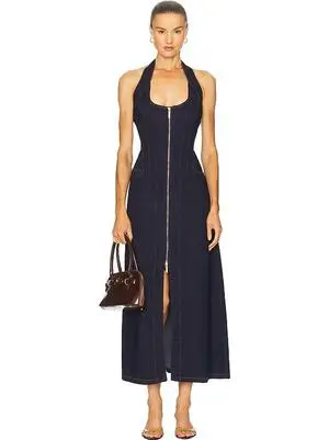 Bardot Martel Denim Midi Dress - Dark