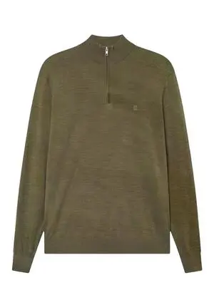 LES DEUX Greyson Half-zip Jumper - Green