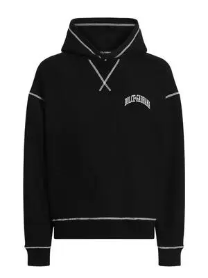 Dolce & Gabbana Contrast-stitch Hoodie - Black