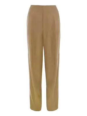Victoria Beckham Pleated Panel Trousers - Neutrals