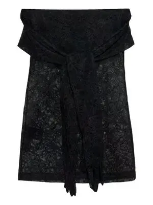 Vetements Lace Bow Top - Black