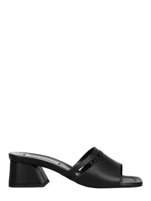 Karl Lagerfeld Block-heeled Open-toe Sandals - Black