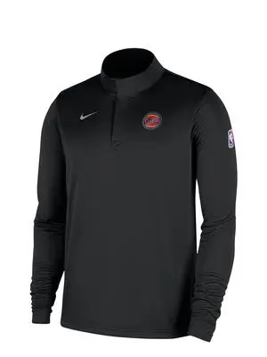 Nike New York Knicks Dri-fit Nba 1/4-zip Long-sleeve Top - Black