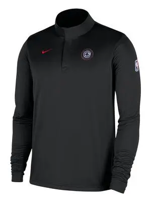 Nike La Clippers Dri-fit Nba 1/4-zip Long-sleeve Top - Black