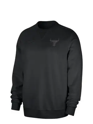 Nike Chicago Bulls Standard Issue Dri-fit Nba Crew-neck Sweatshirt - Black