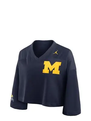 JORDAN Michigan Dri-fit College Cropped Top - Blue