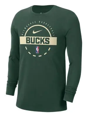 Nike Milwaukee Bucks Nba Practice Long-sleeve T-shirt - Green