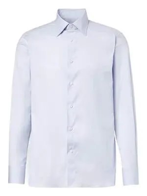 Zegna Cotton-blend Shirt - Blue
