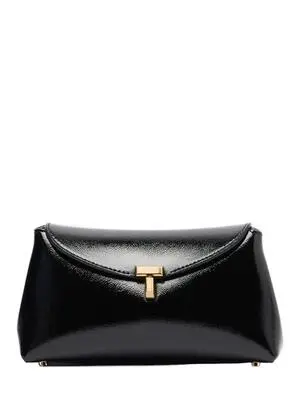 TOTÊME T-Lock Mini Patent Leather Clutch