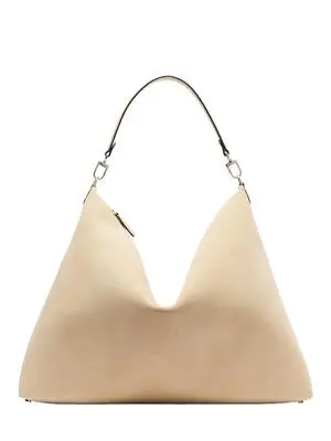 TOTEME Bevel Suede Tote Bag - Beige