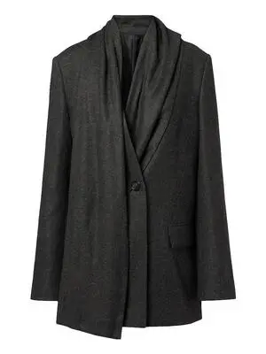 TOTEME Flannel Single-breasted Blazer - Grey