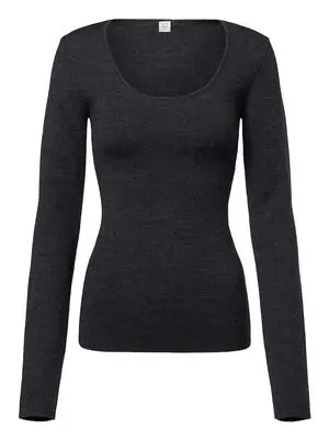 TOTEME Compact Wool-blend Sweater - Grey