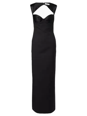 Nina Ricci Cutout Virgin Wool Corset Gown - Black