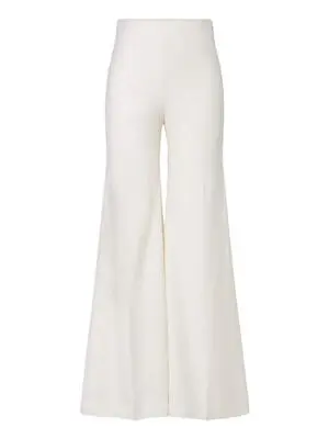 Nina Ricci Virgin Wool Flared Pants - White