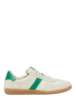 TOM FORD Suede-trimmed Leather Sneakers - White