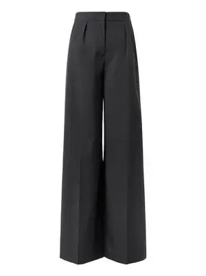 JOSEPH Alanel Virgin Wool Wide-leg Trousers - Black