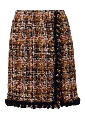 Etro Wool-blend Tweed Miniskirt - Multicoloured