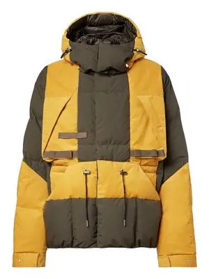Sacai Colorblock Down Jacket - Yellow