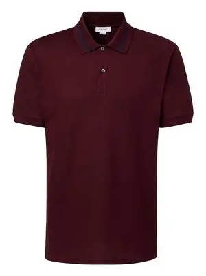 Alexander McQueen Cotton Piqué Polo Shirt - Burgundy