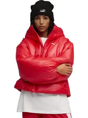 PUMA Outerwear Hooded Insulated Jacket Red
