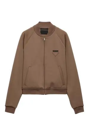 Prada Technical Fleece Blouson Jacket - Bark Brown