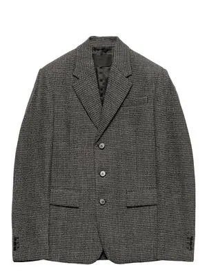Prada Single-breasted Wool Jacket Black/white