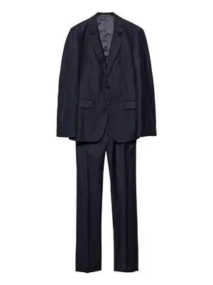 Prada Single-breasted Cashmere And Wool Suit - Blue
