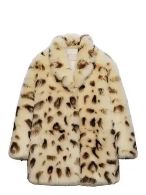 Prada Shearling Coat - Ivory/black
