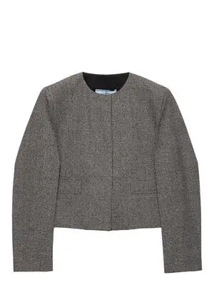 Prada Single-breasted Mouliné Jacket - Slate Gray