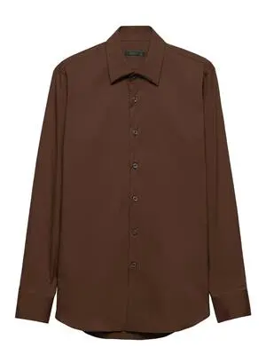 Prada Stretch Cotton Shirt Ebony